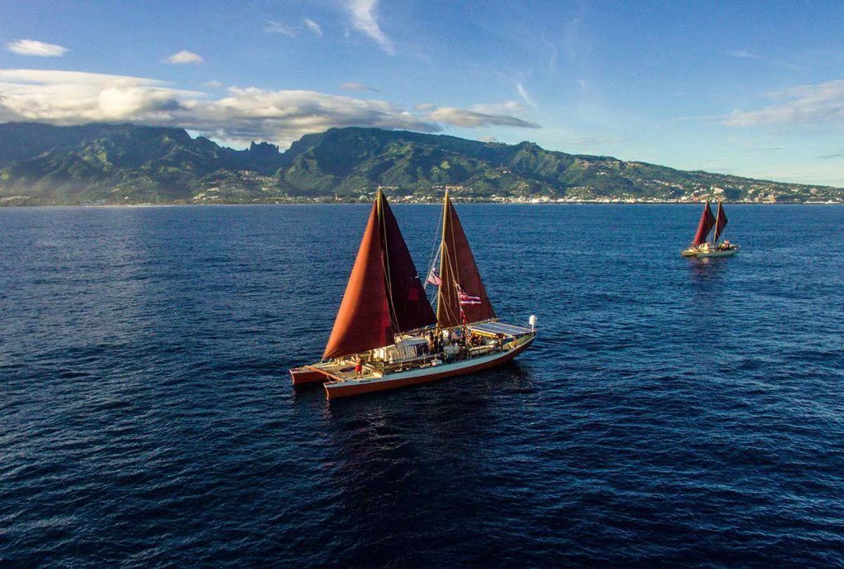 Hawaiian outrigger canoes carry Native values