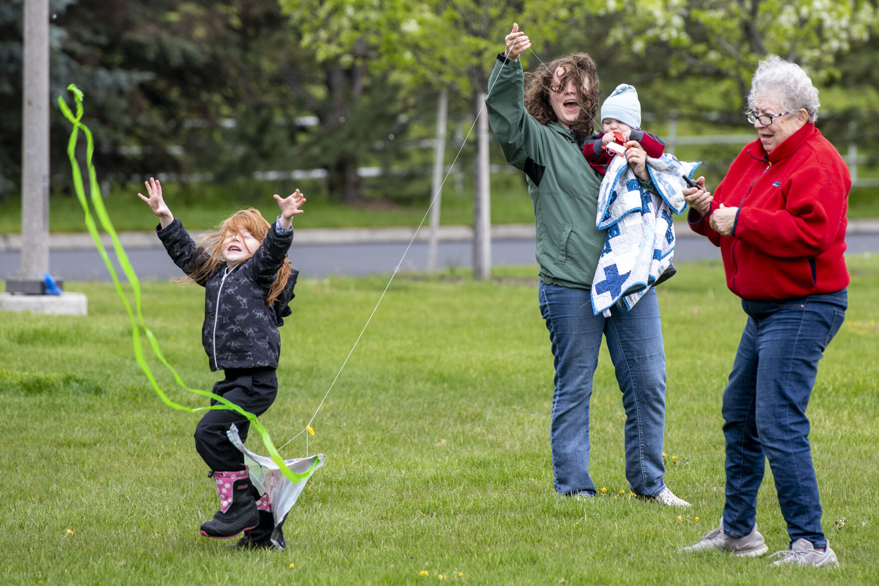 Photo: Chasing kites