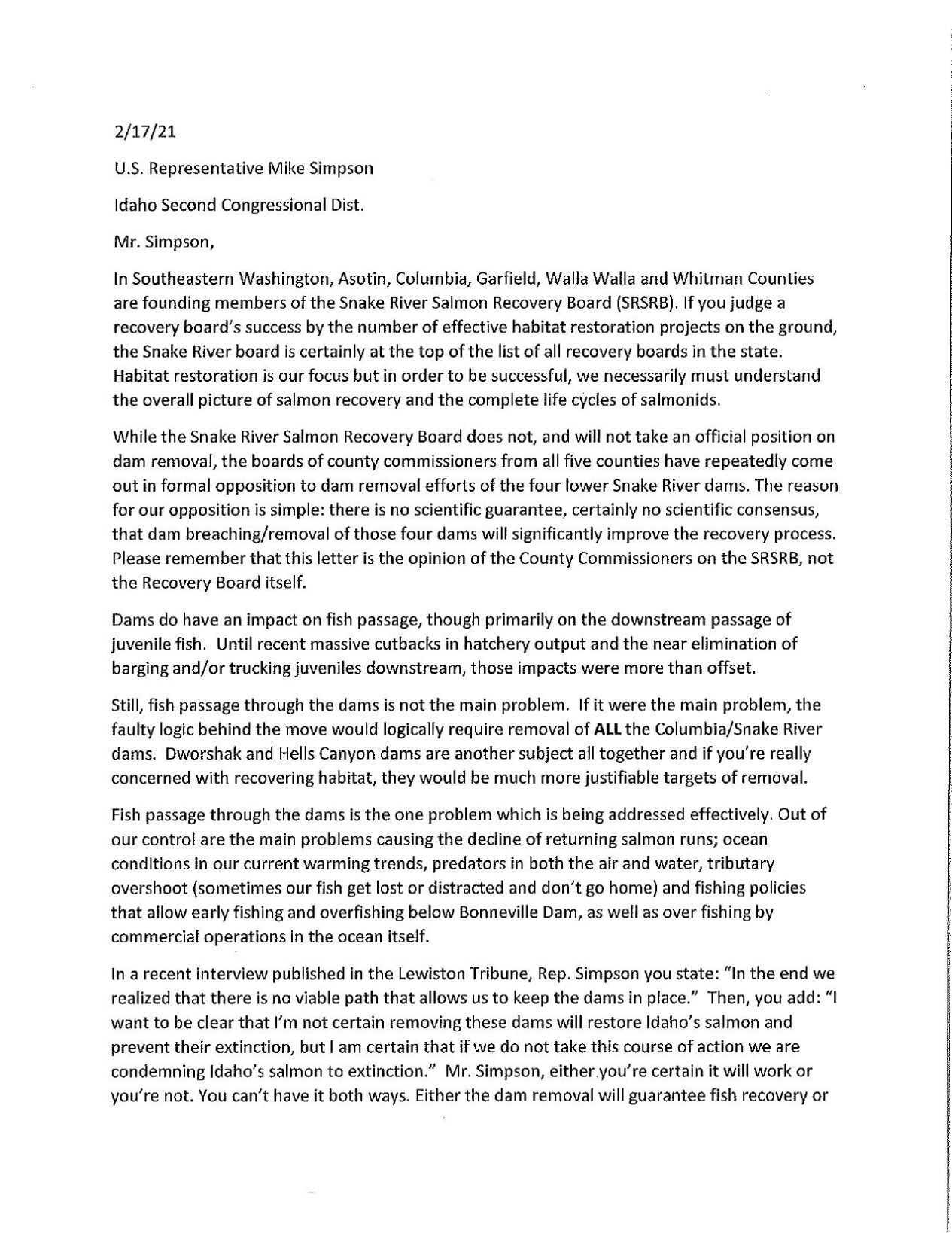 County leaders speak out against Simpson’s proposal