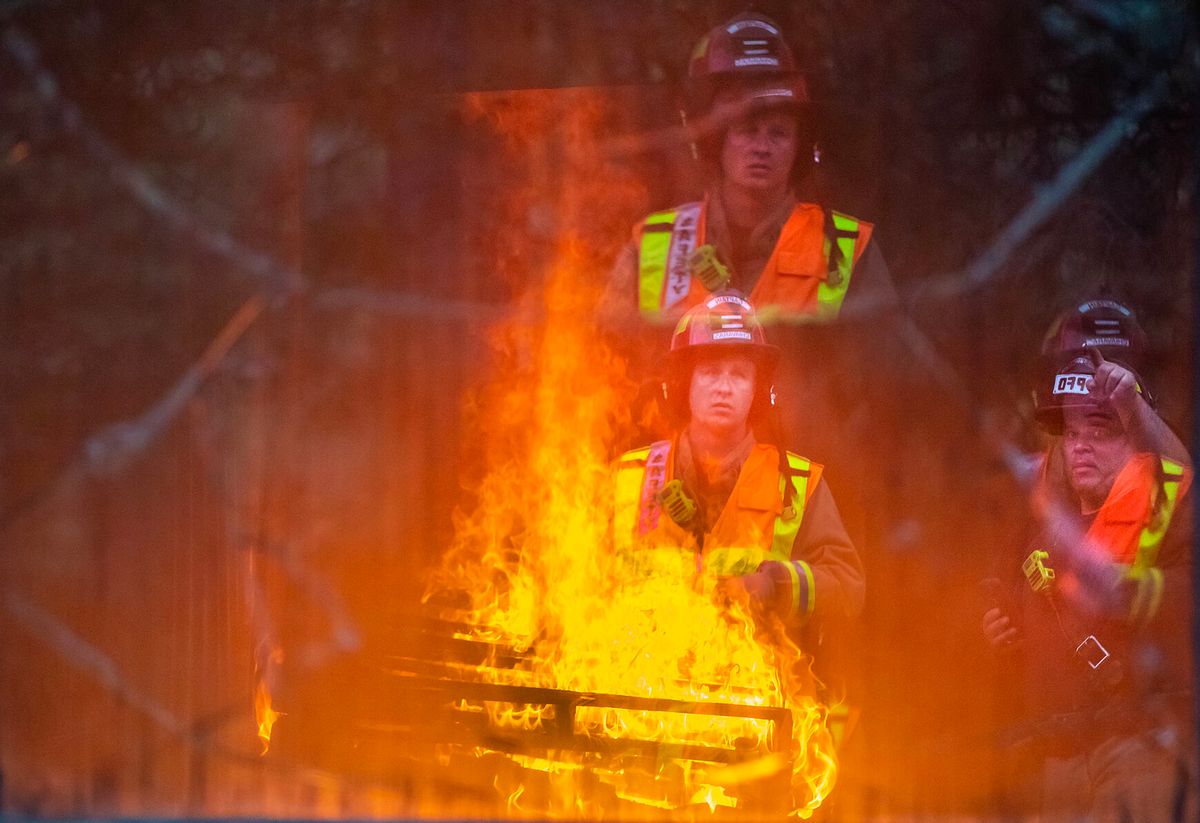 A real fire, in real time