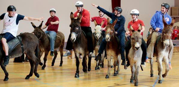 Pullman police, fire ride donkeys for cancer; some protest animal trea...