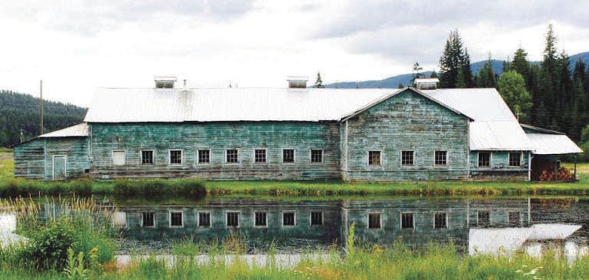 Old mill reflection