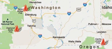 Cache Creek fire smoke blankets the Palouse