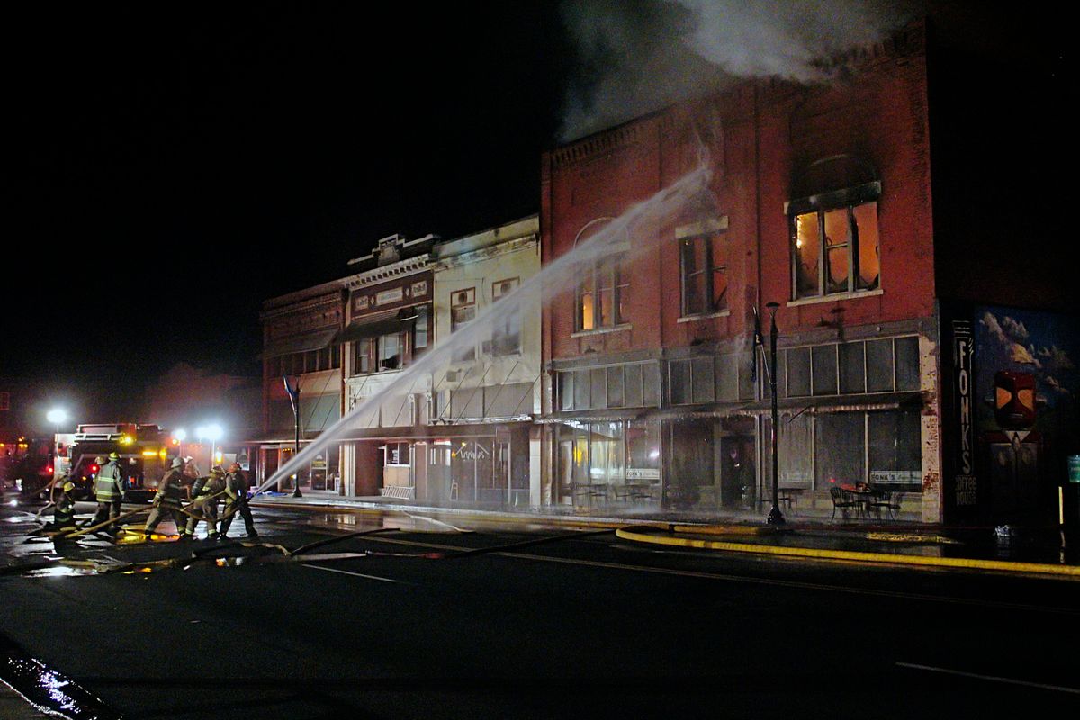 Fire destroys downtown Colfax building; three hospitalized