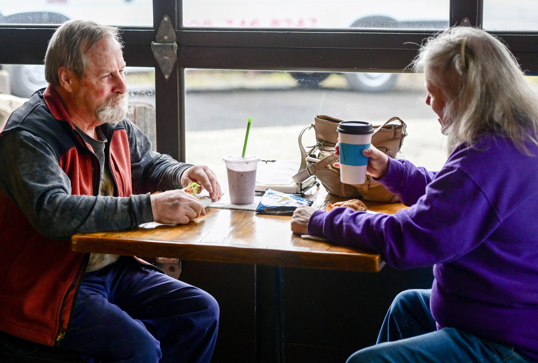 Conversation and smiles