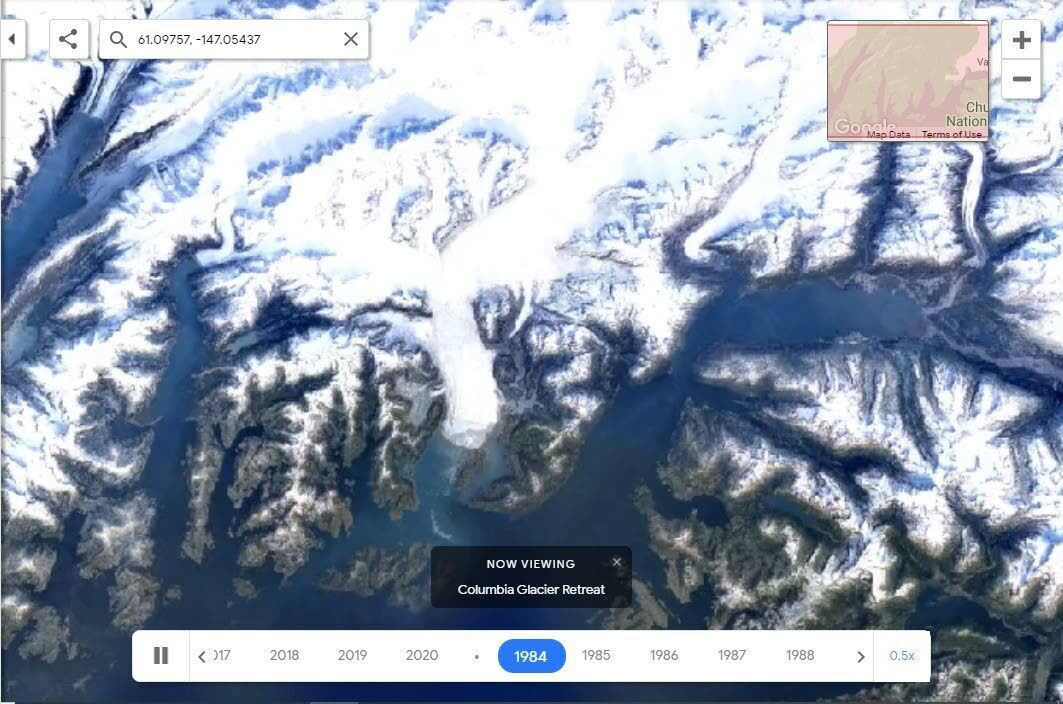 Google Earth's time-lapse video depicts climate change