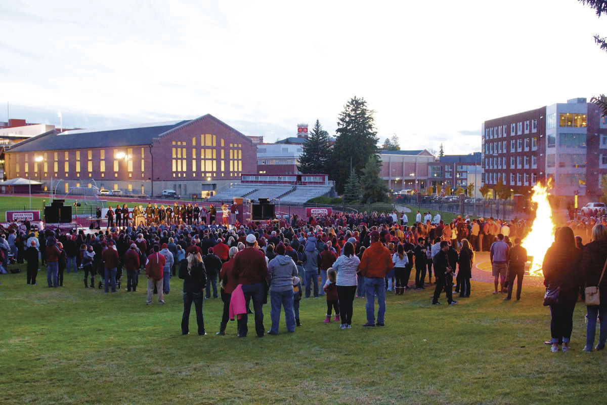 WSU Homecoming bonfire