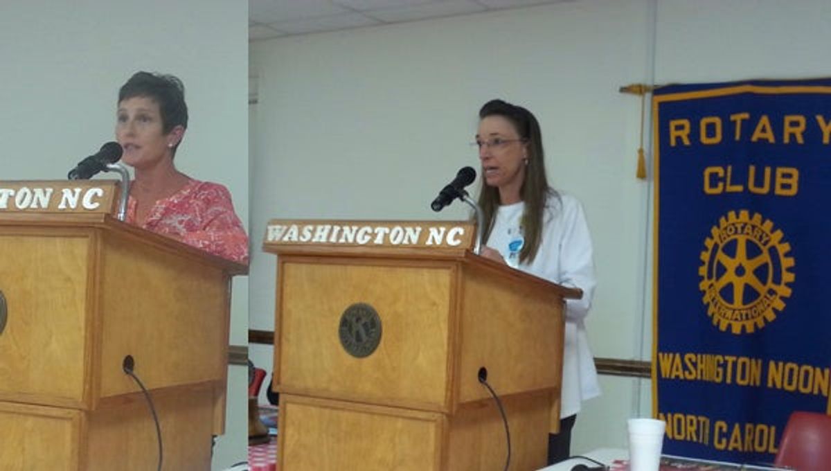 Reps from Marion L. Shepherd Cancer Center speak to Washington Noon Ro...