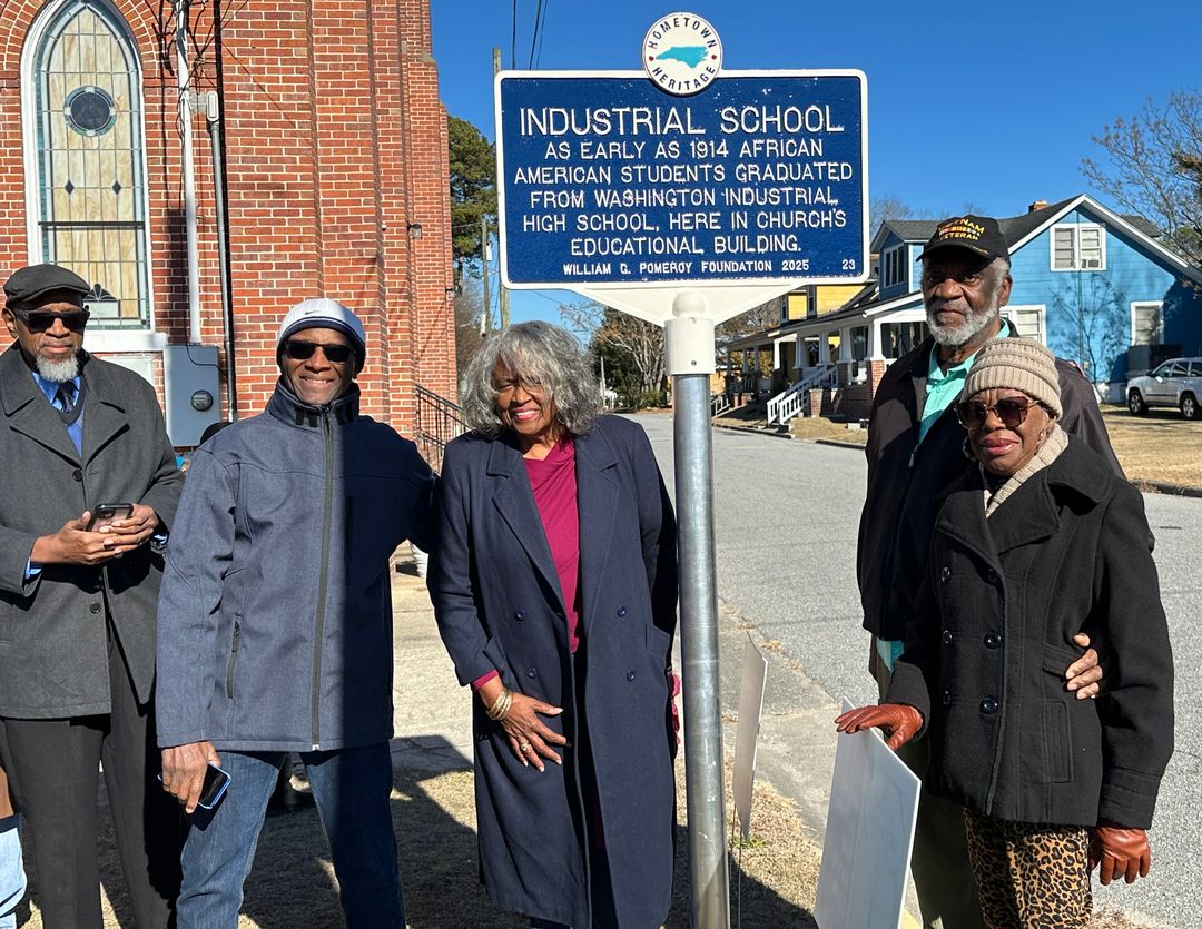 Historic marker dedicated in commemoration of the Washington...