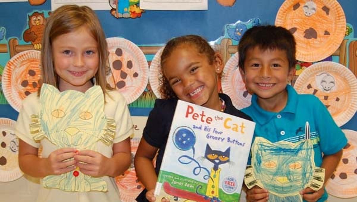 Students learn about Pete the Cat