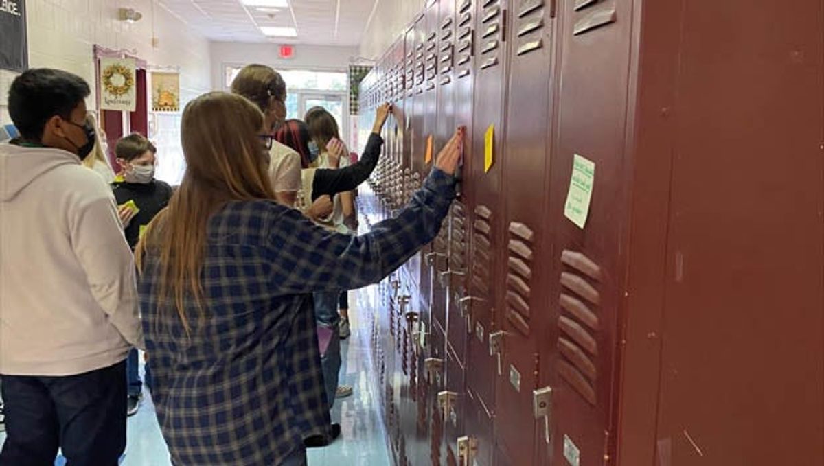 Bath Elementary eighth graders send positive messages to younger grade...