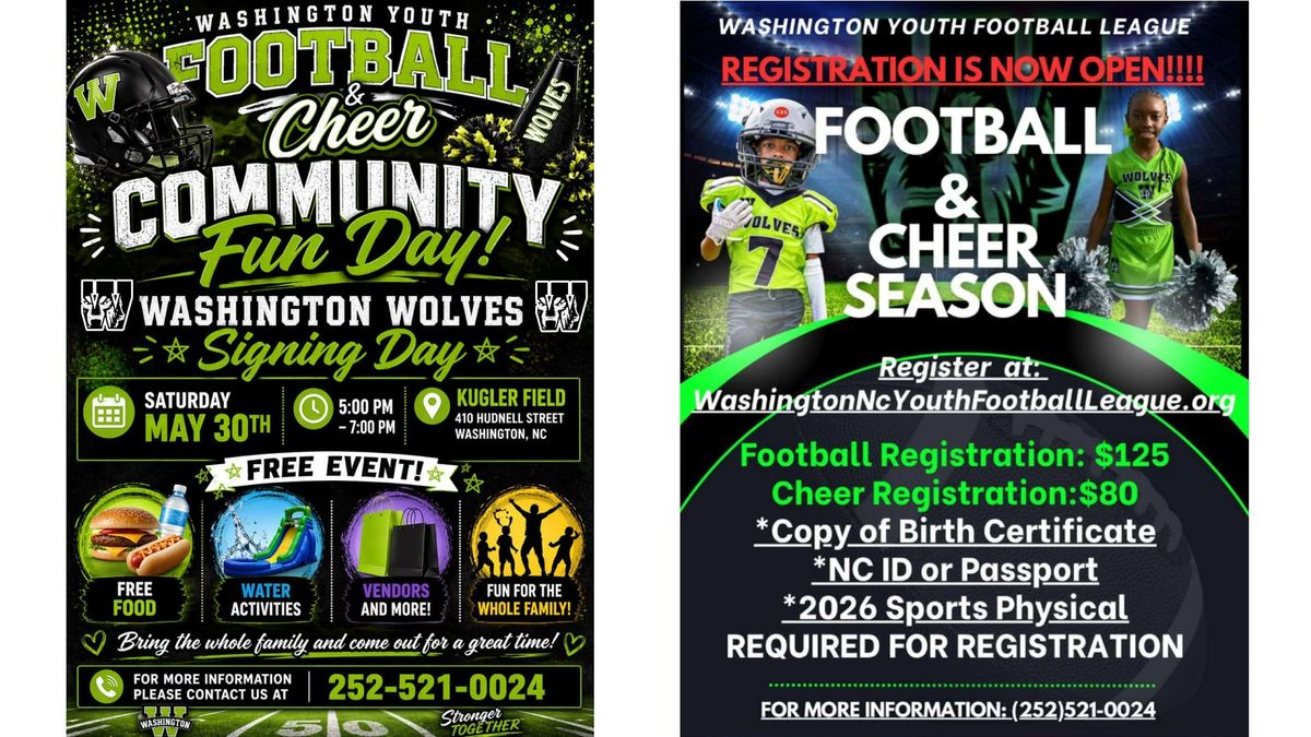 WYF Cheer Community Fun Day on May 30