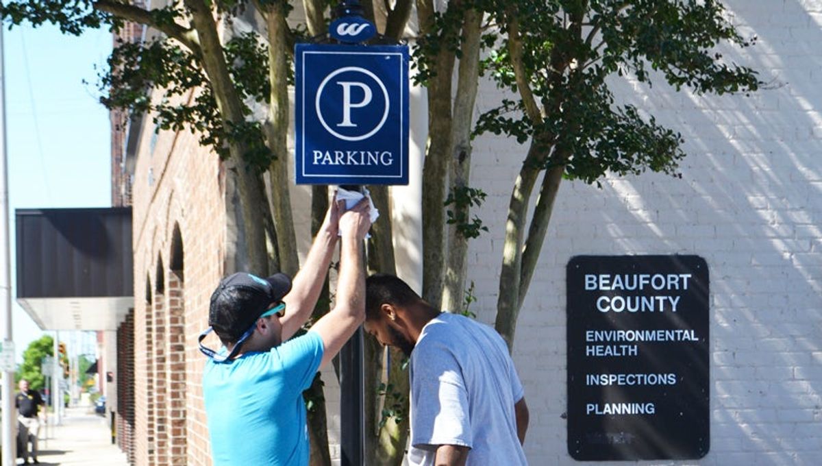Wayfinding signs pop up around town