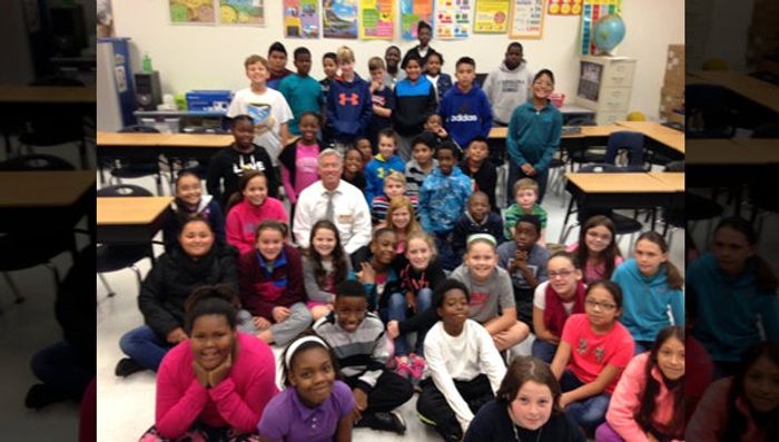 John Small students talk weather