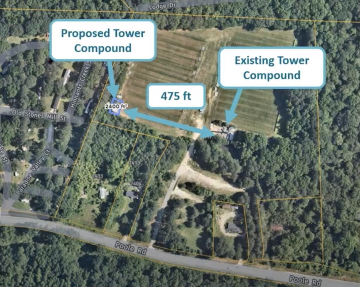 Cell tower relocating to make room for I-540