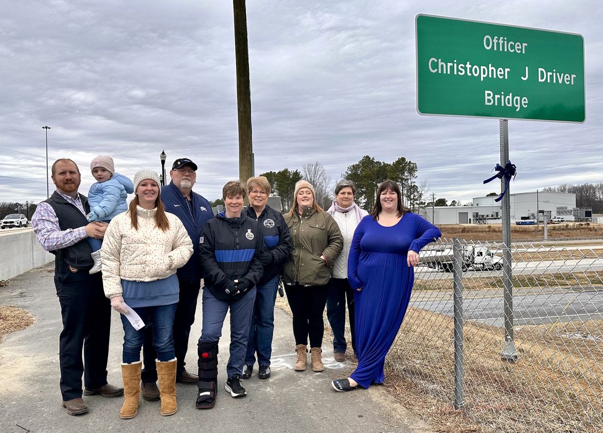 Bridge renamed for fallen Rocky Mount police officer