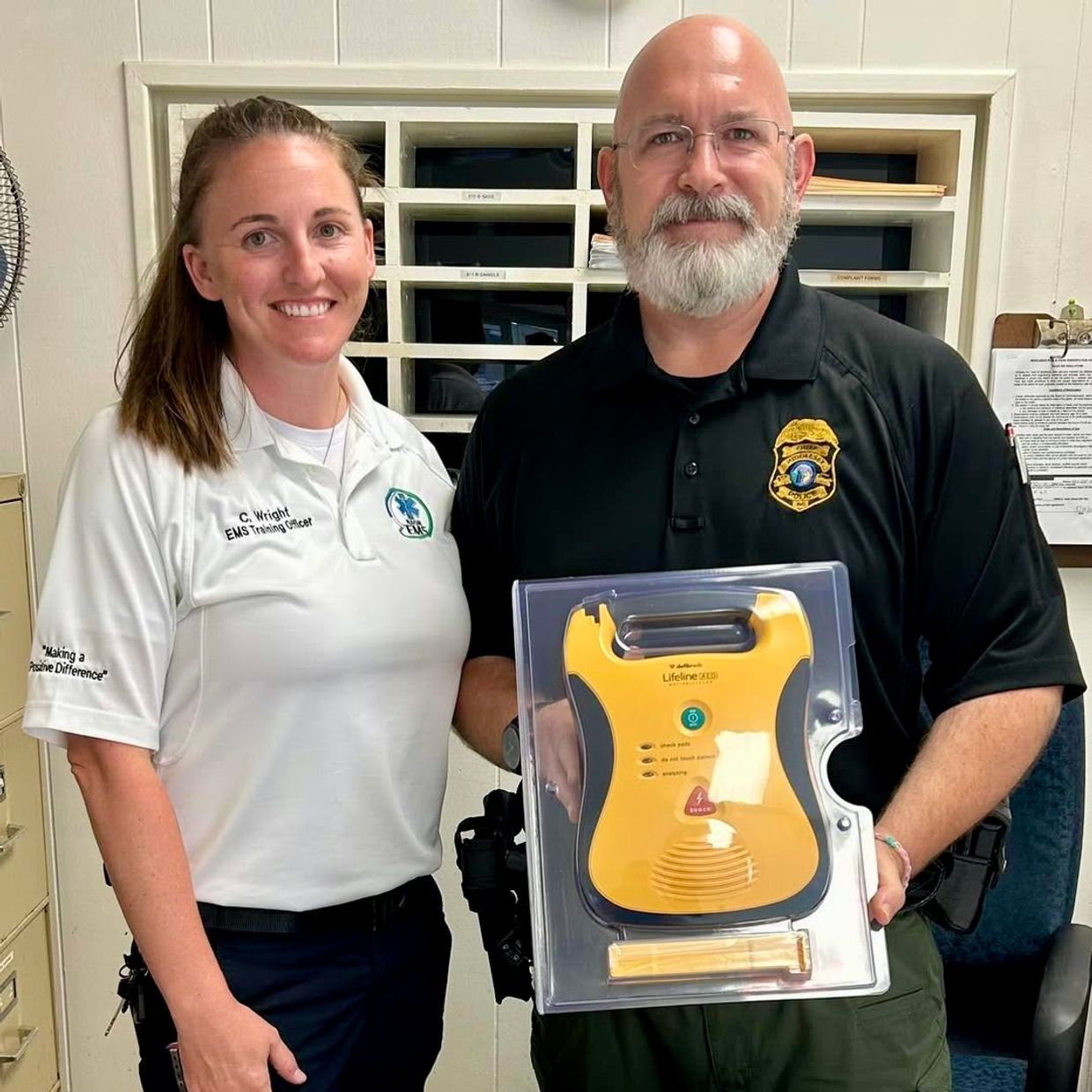 Nash EMS presents AED technology to county police departments