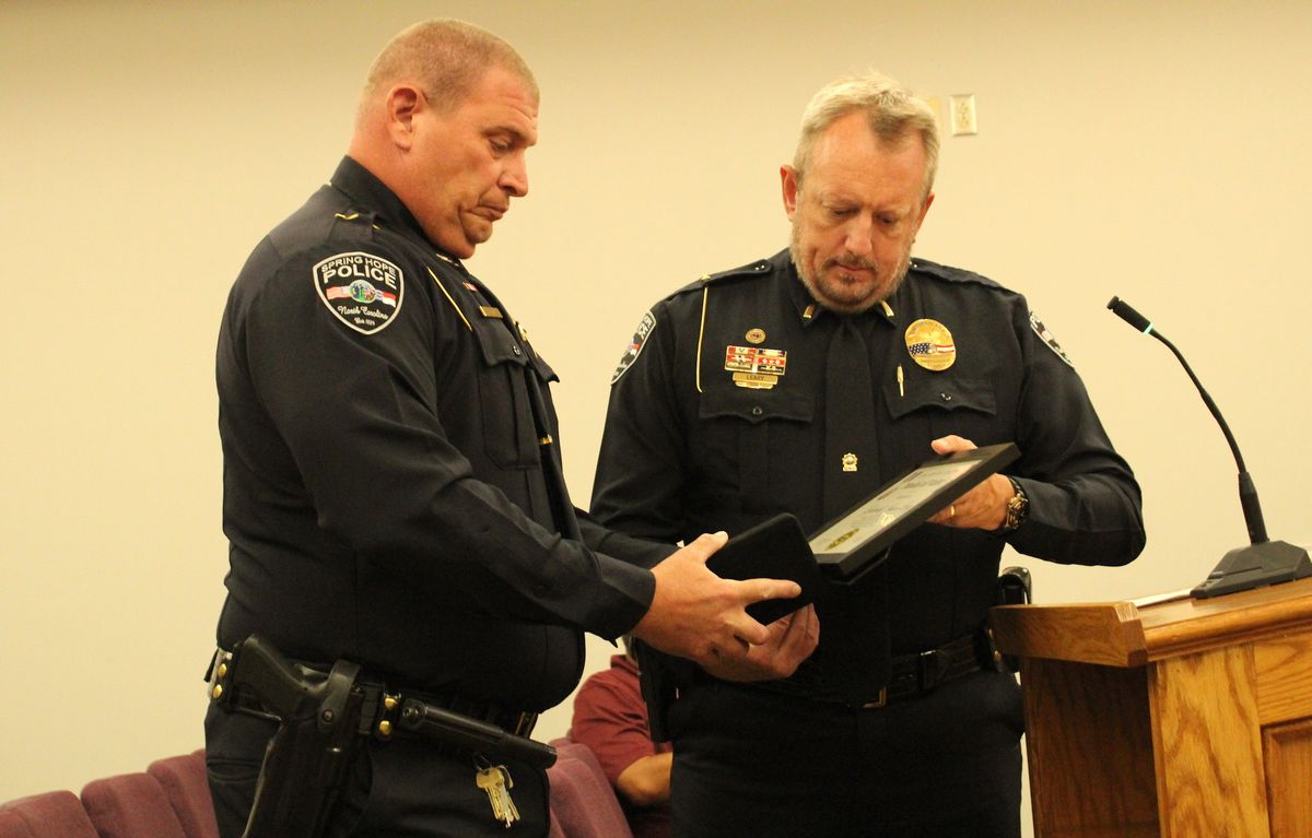 Lt. Leary honored for heroism in flash flood