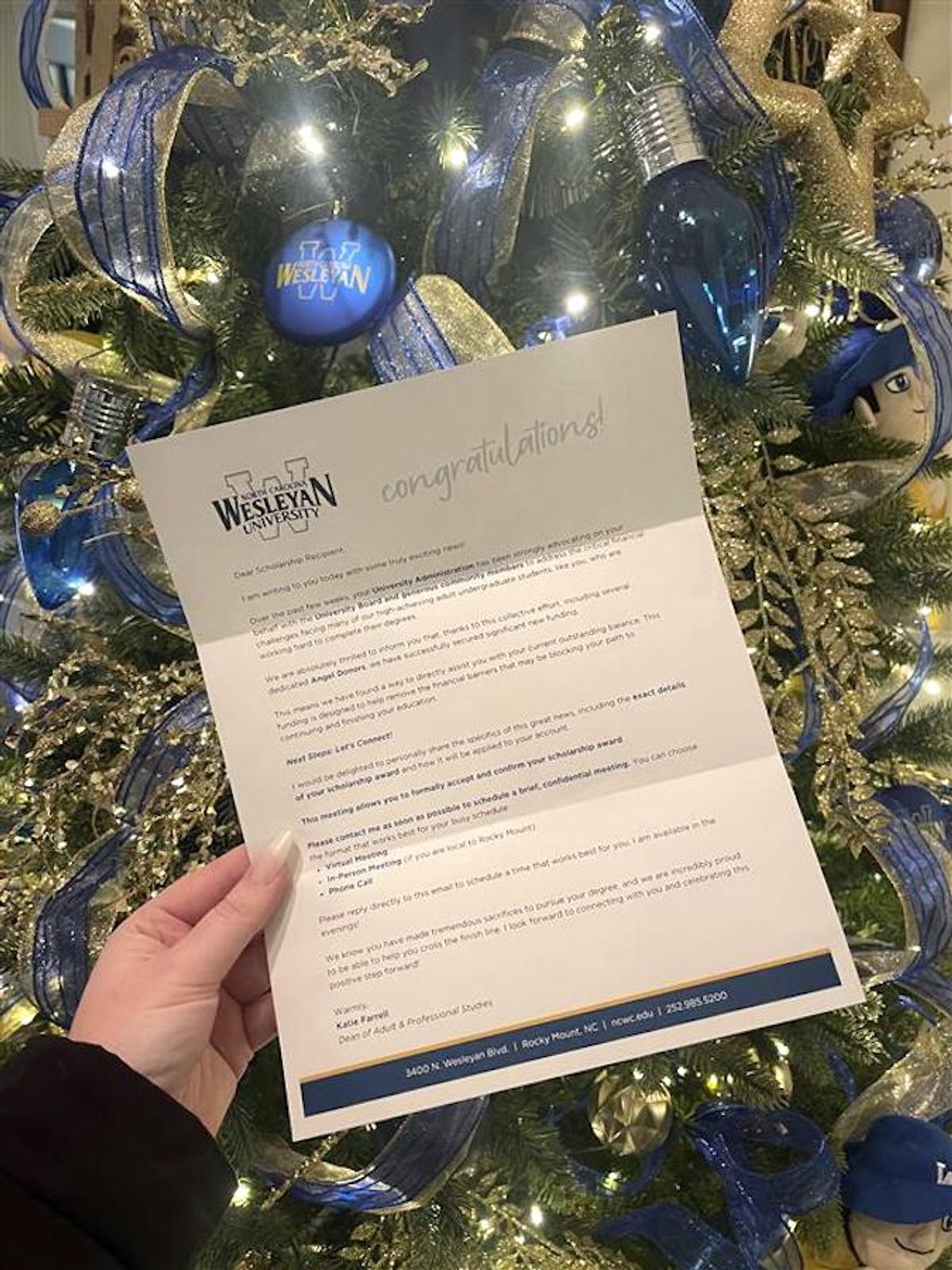 ‘Angel donors’ help 13 NC Wesleyan students navigate hardship