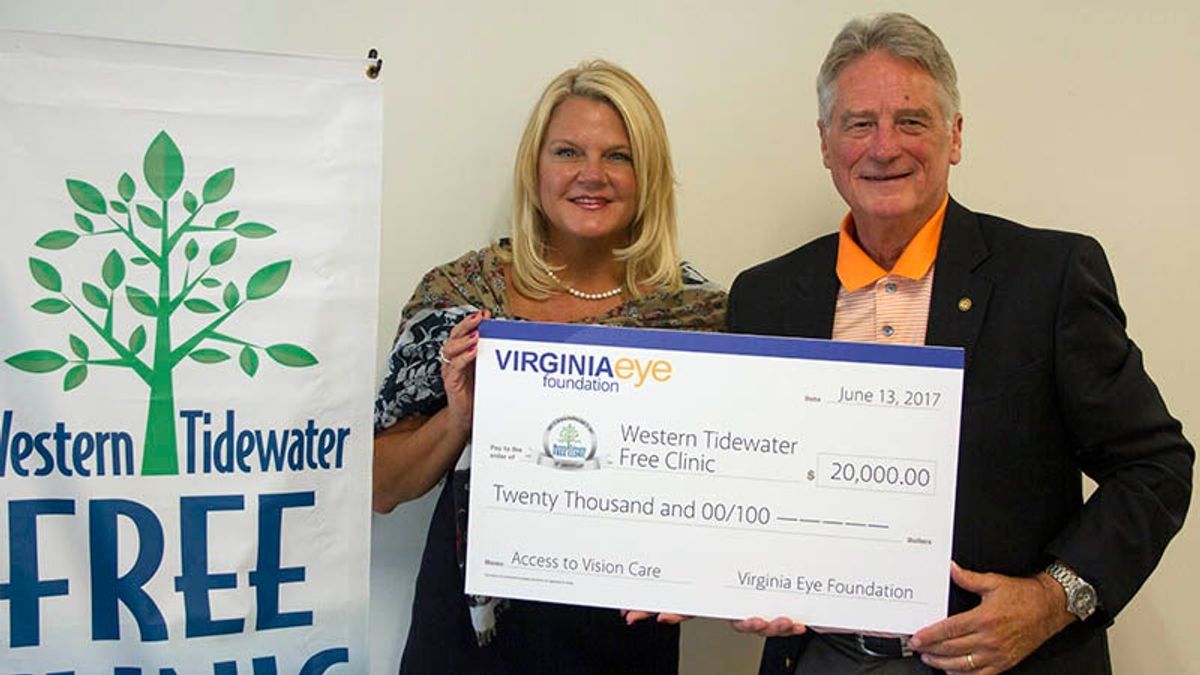 Virginia Eye Foundation gives $20K to free clinic