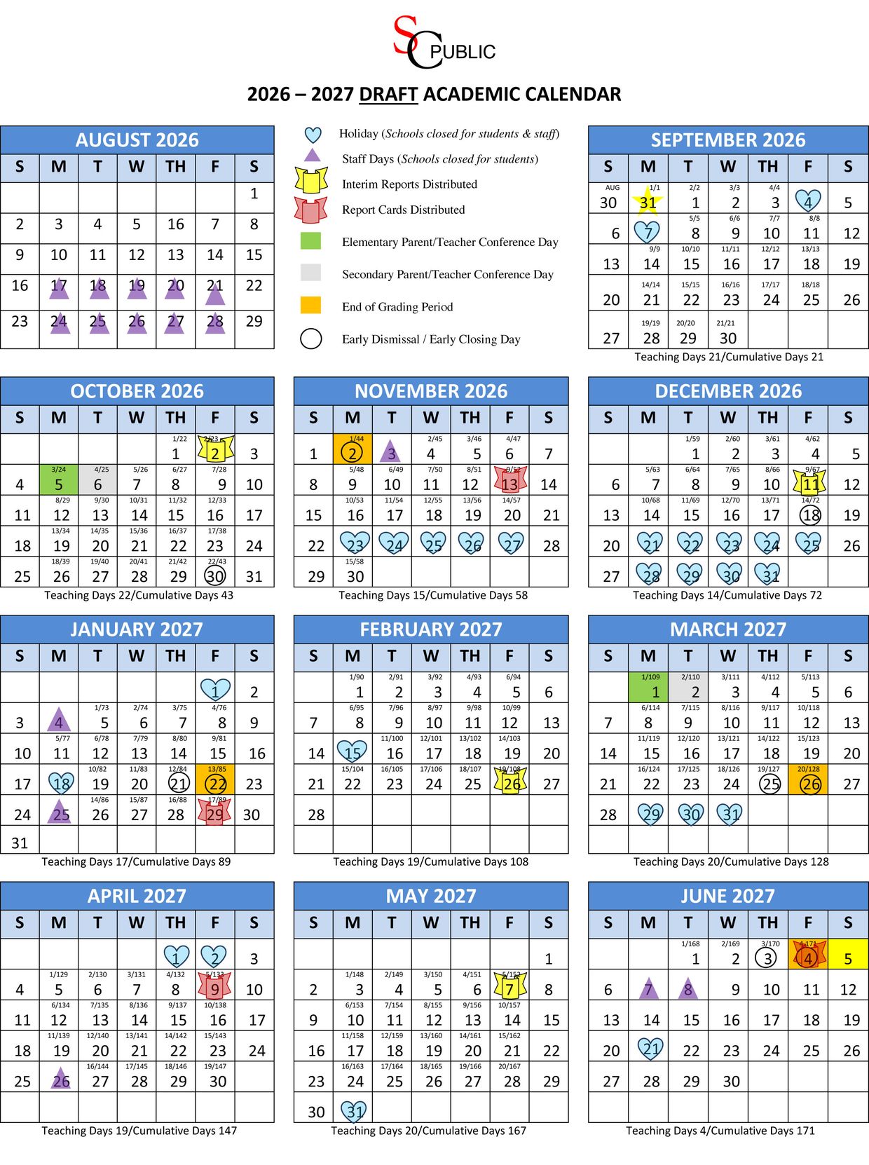 New-look SCPS ’26-’27 academic calendar OK’d