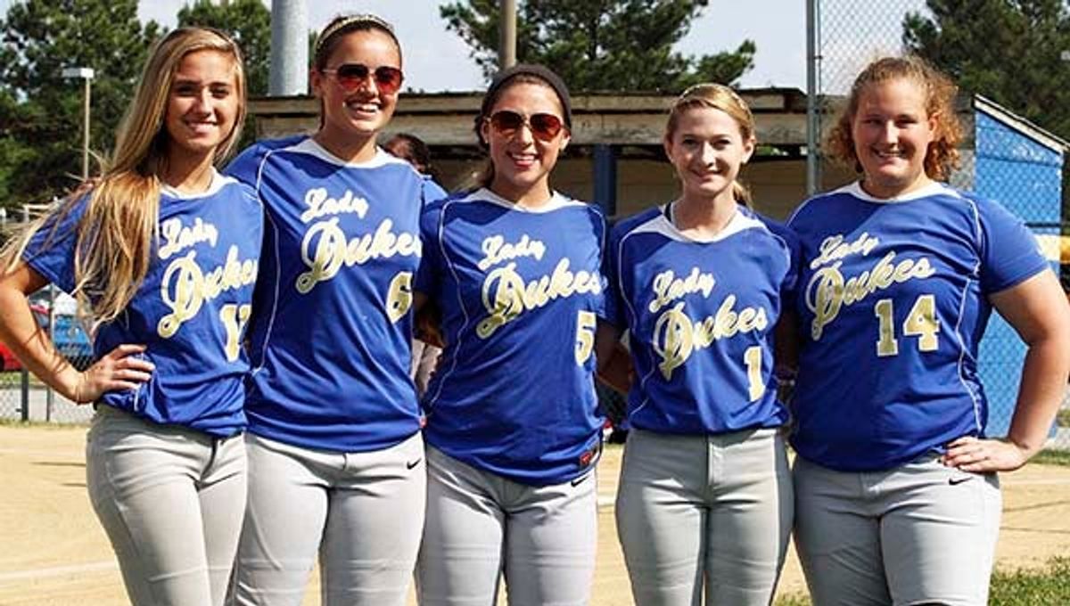 Lady Dukes overpower Surry Cougars in softball