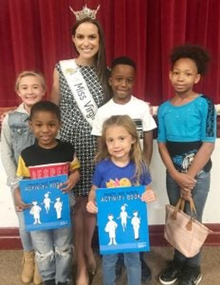 Miss Virginia visits Capron Elementary