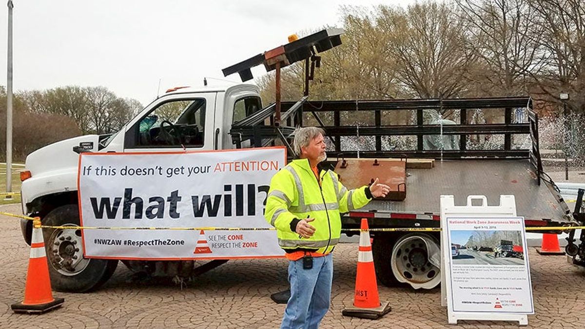 VDOT worker recalls brush with death