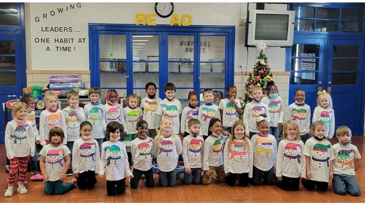 Capron Elementary School's kindergarten classes love snowmen