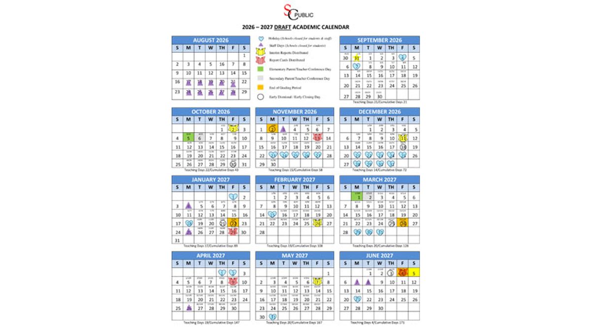 New-look SCPS ’26-’27 academic calendar OK’d