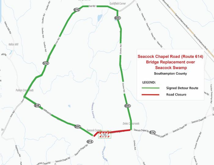Seacock Chapel Road bridge closing for $3.98 million VDOT re...