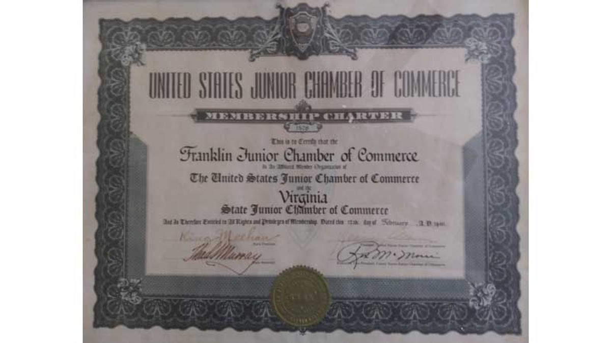 Franklin Jaycee Chapter No. 1 in Virginia