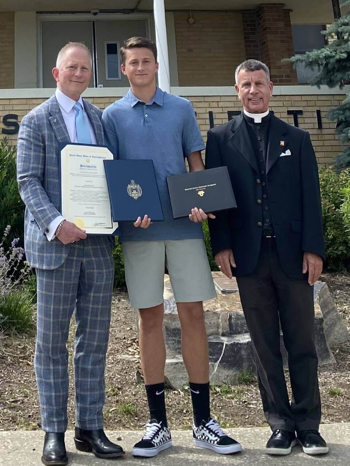 Congressman, Priest Give Local Graduate Send Off to Naval Academy