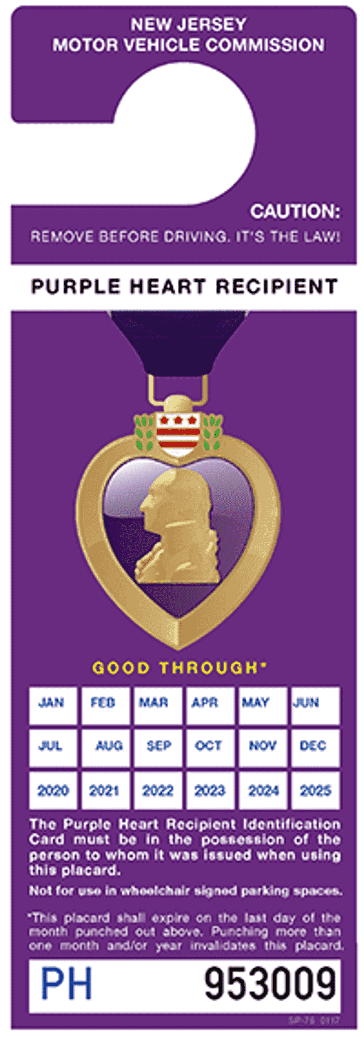 MVC Parking Placards Available for Disabled Veterans and Purple Heart ...