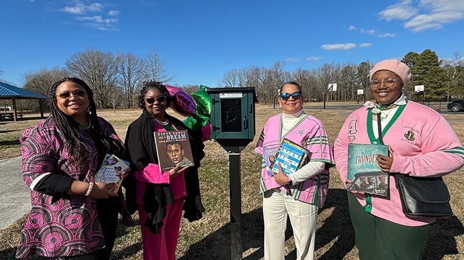 AKA Sorority initiative opens new little library
