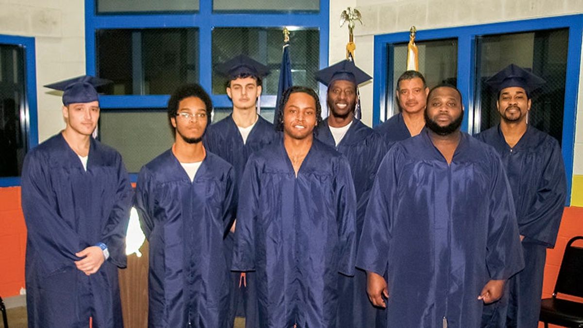 Eight graduate at jail