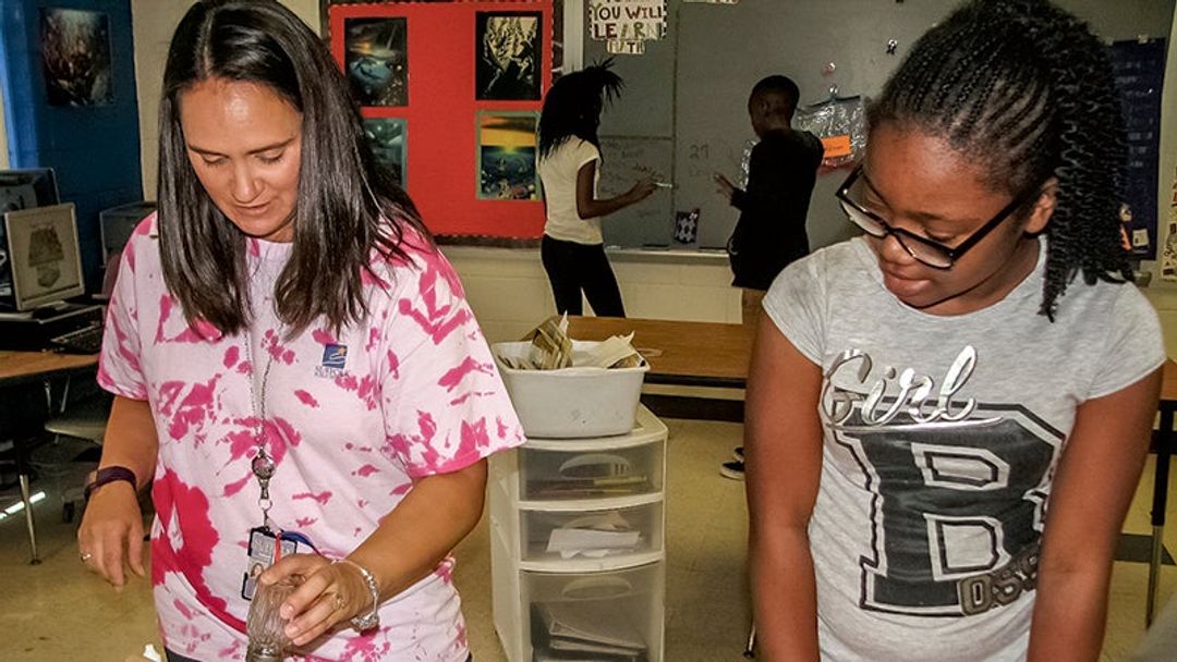 Students experiment at Booker T.