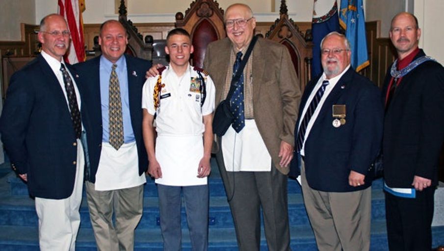 Young cadet named Master Mason