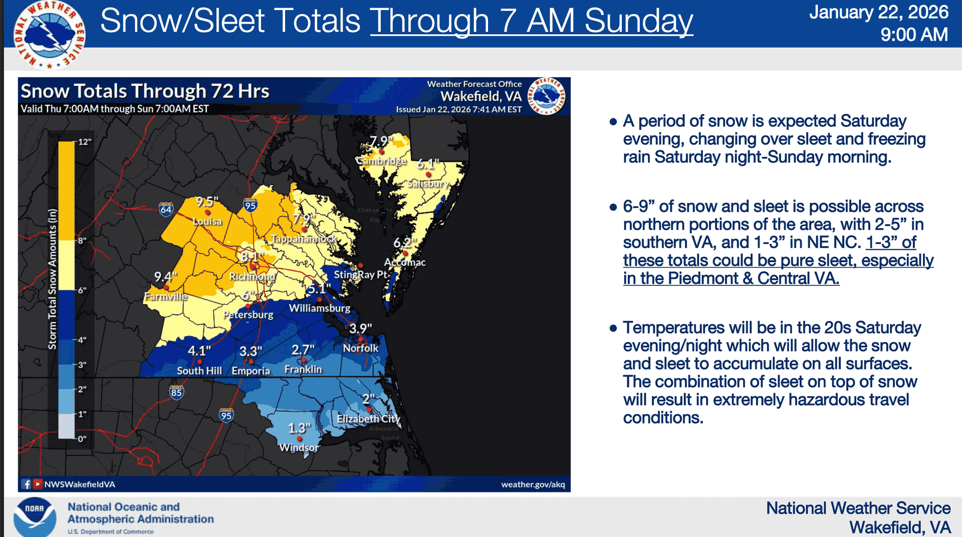 Dangerous freezing rain and long-duration winter storm threaten much o...