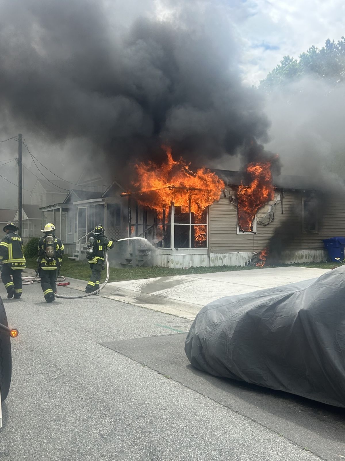Residential fire displaces two residents