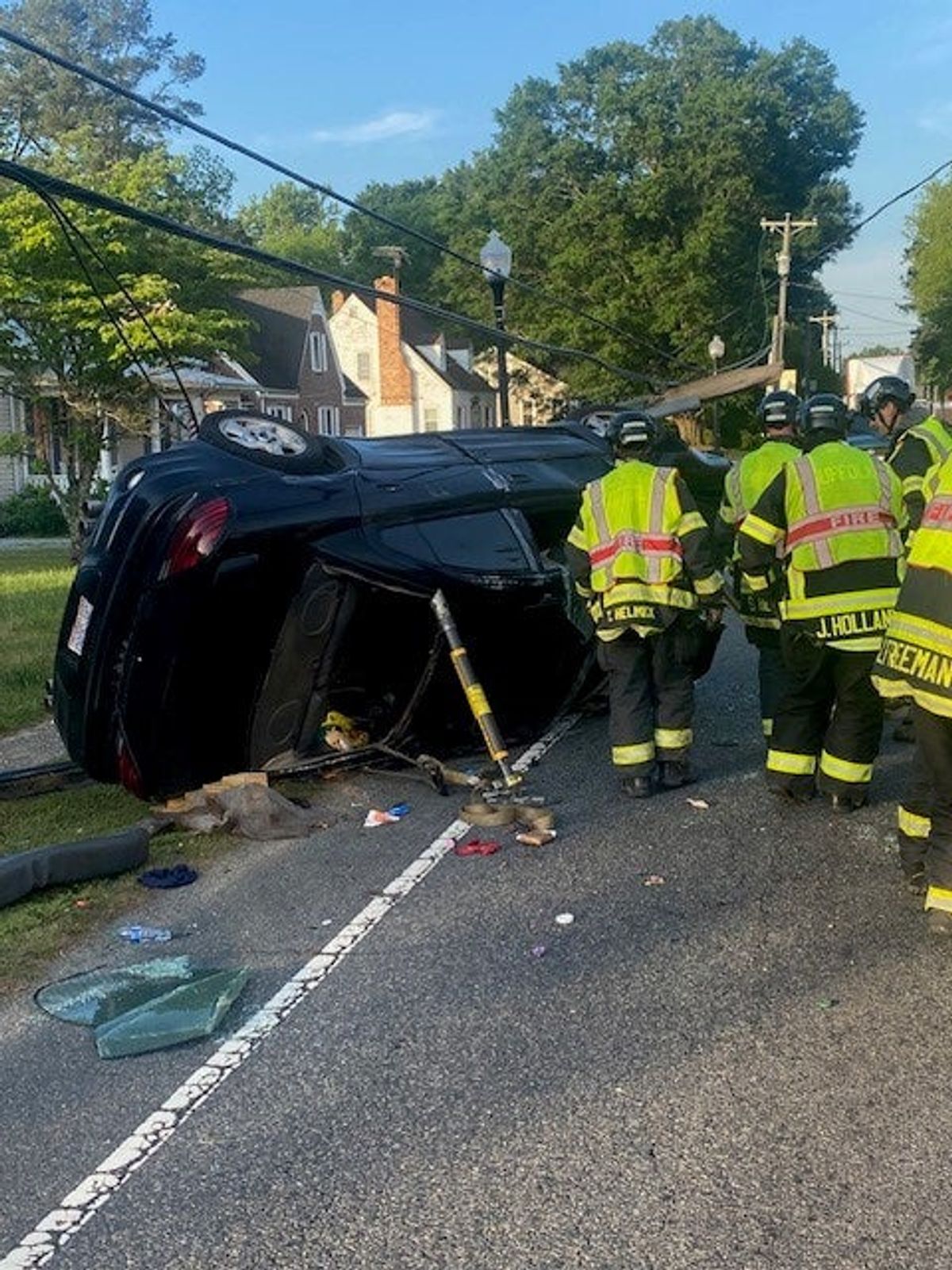 Whaleyville Boulevard closed due to downed power lines at accident sce...