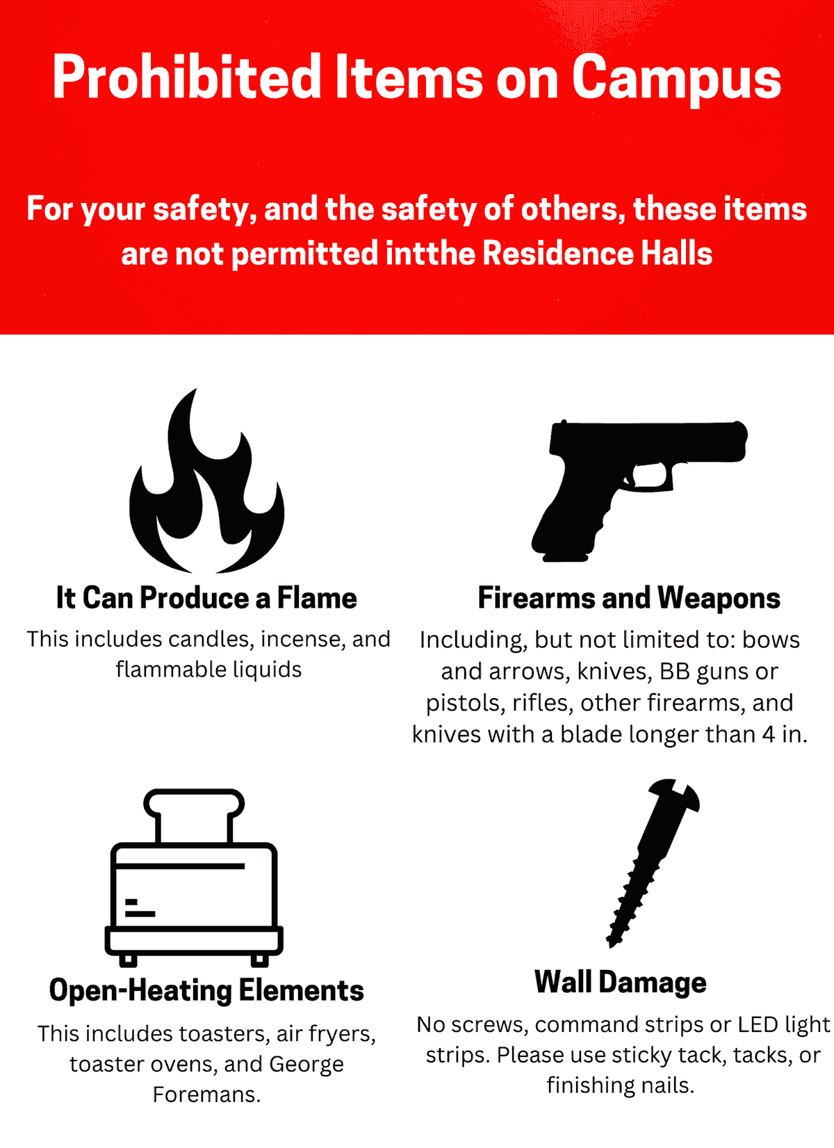 Know the Rules: What’s prohibited in SEMO residence halls