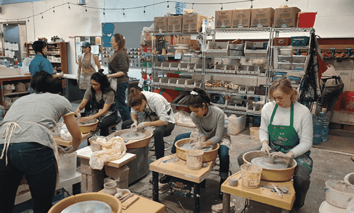 Friday Night Throwdown pottery classes at Visual Art Institu...