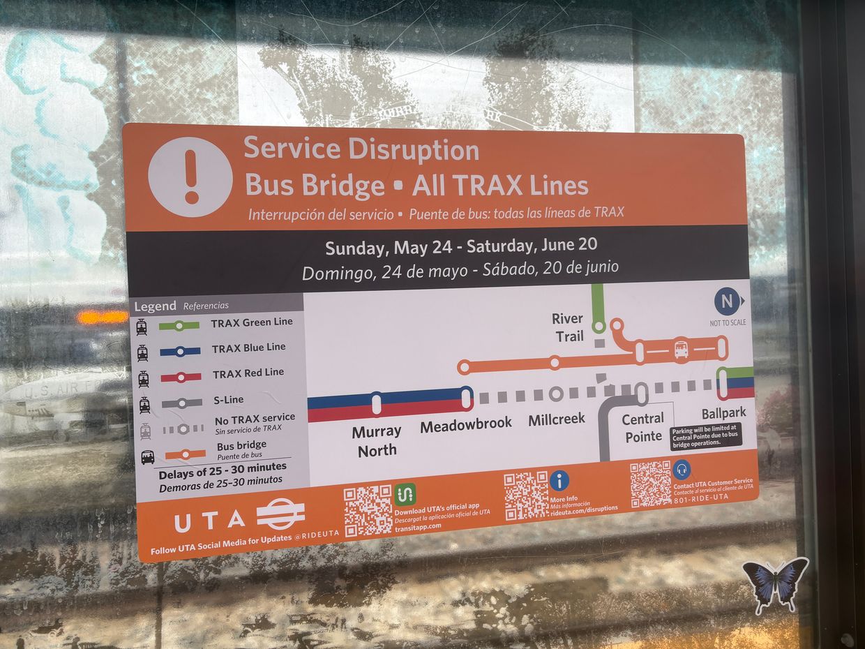 Salt Lake’s entire Trax network is cut off for a month while...