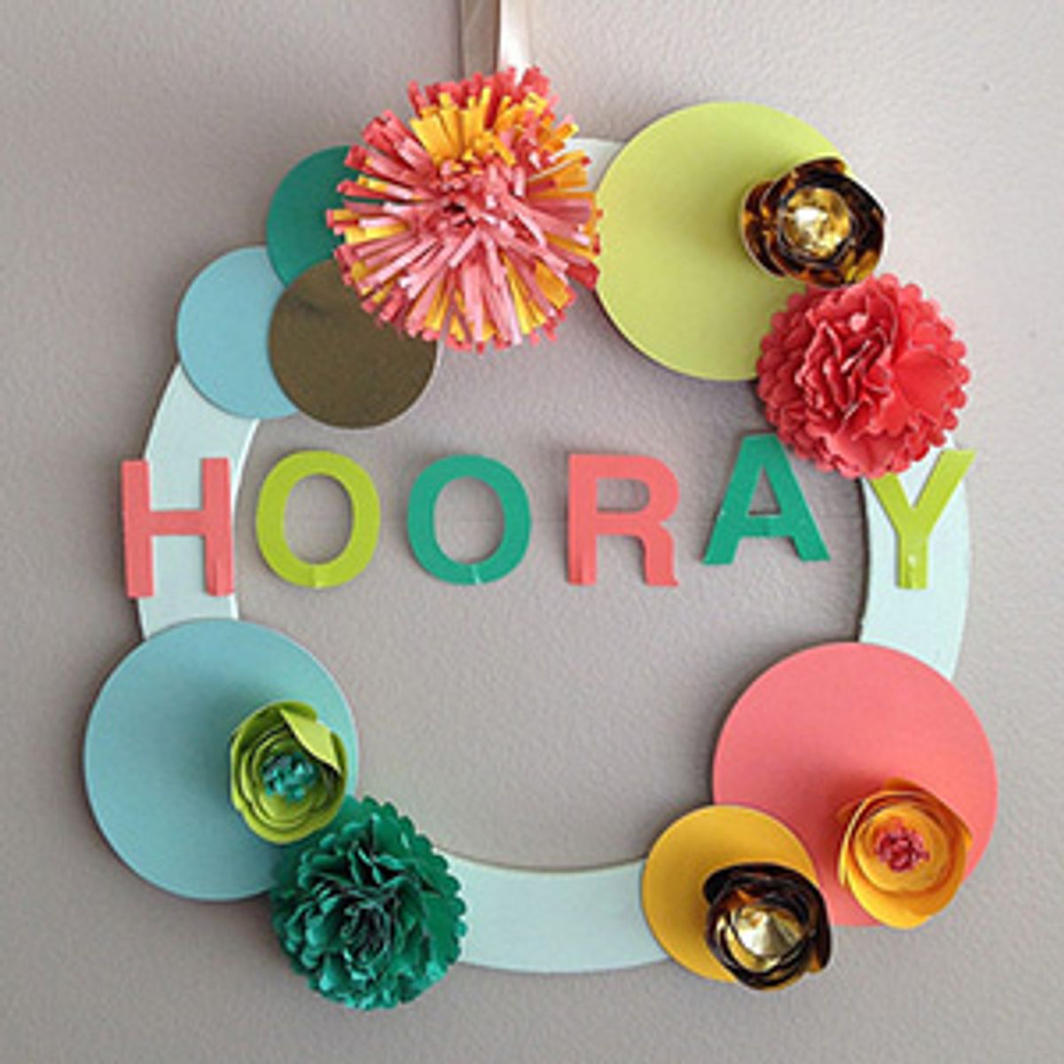 Hooray for Spring Paper Wreath Using Oh Joy! for Target