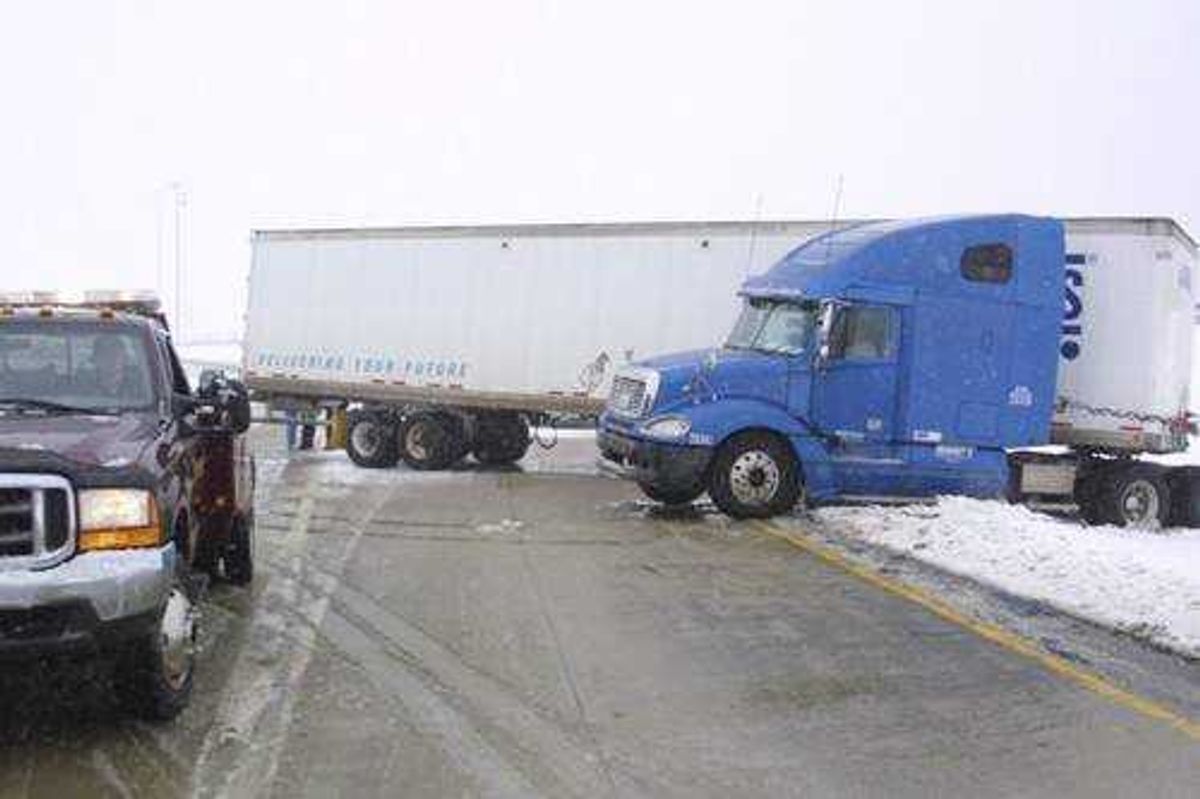 Winter storm leaves wake of several crashed vehicles, school closings