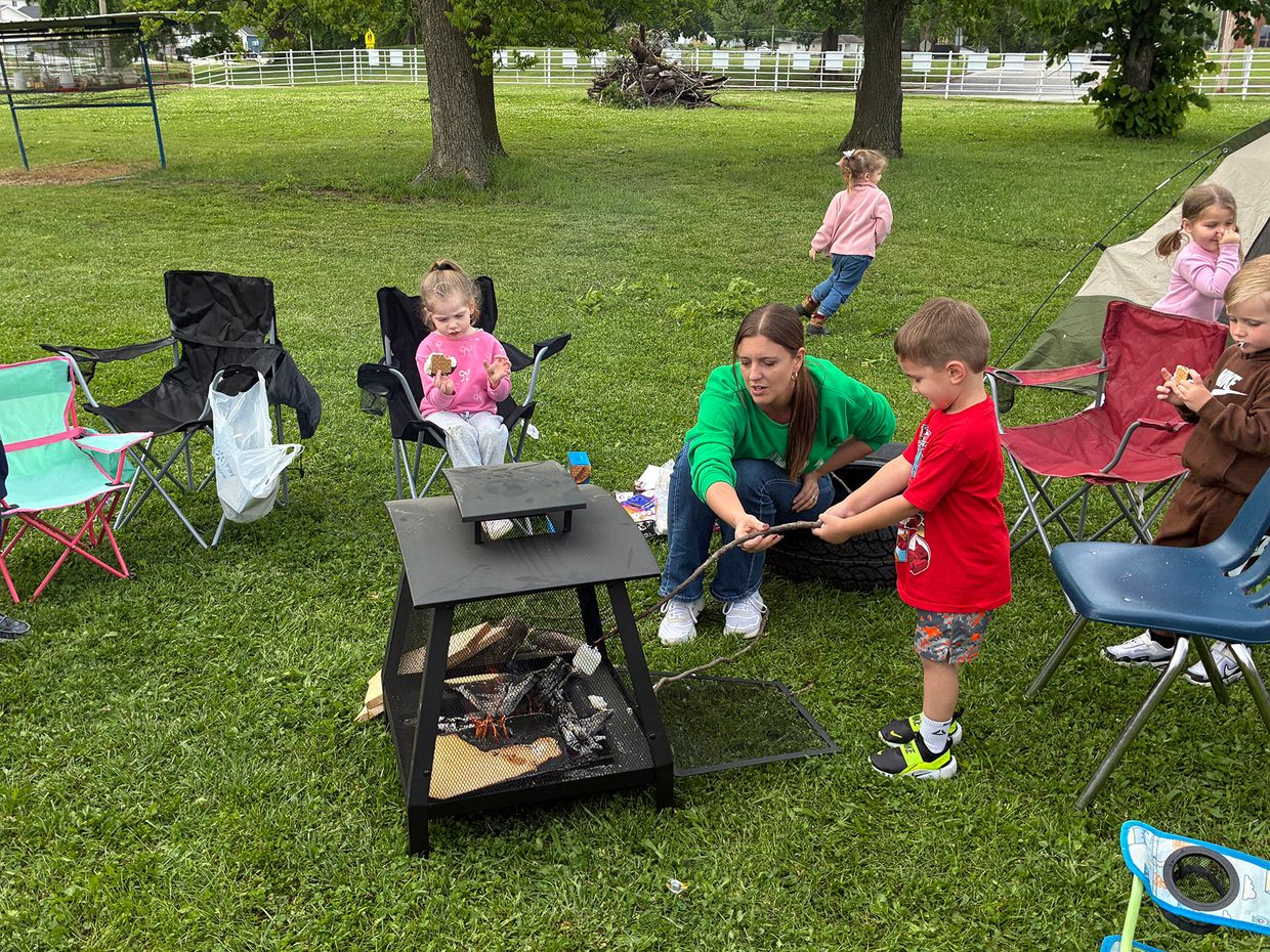 Small World Preschool Enjoys Campfire S’mores at Nevada Regional Techn...