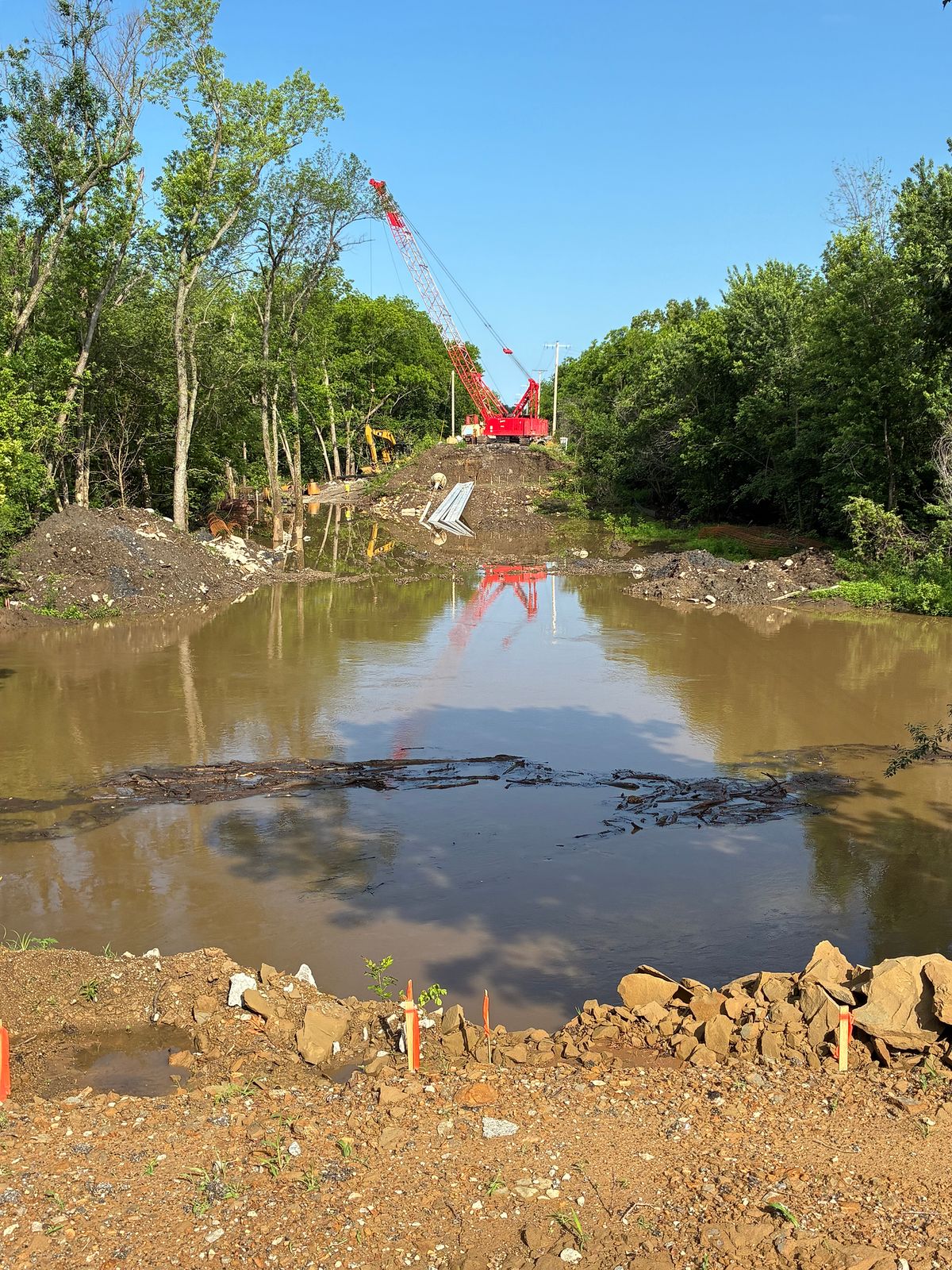 Progress continues on the Compton Junction Bridge, completio...