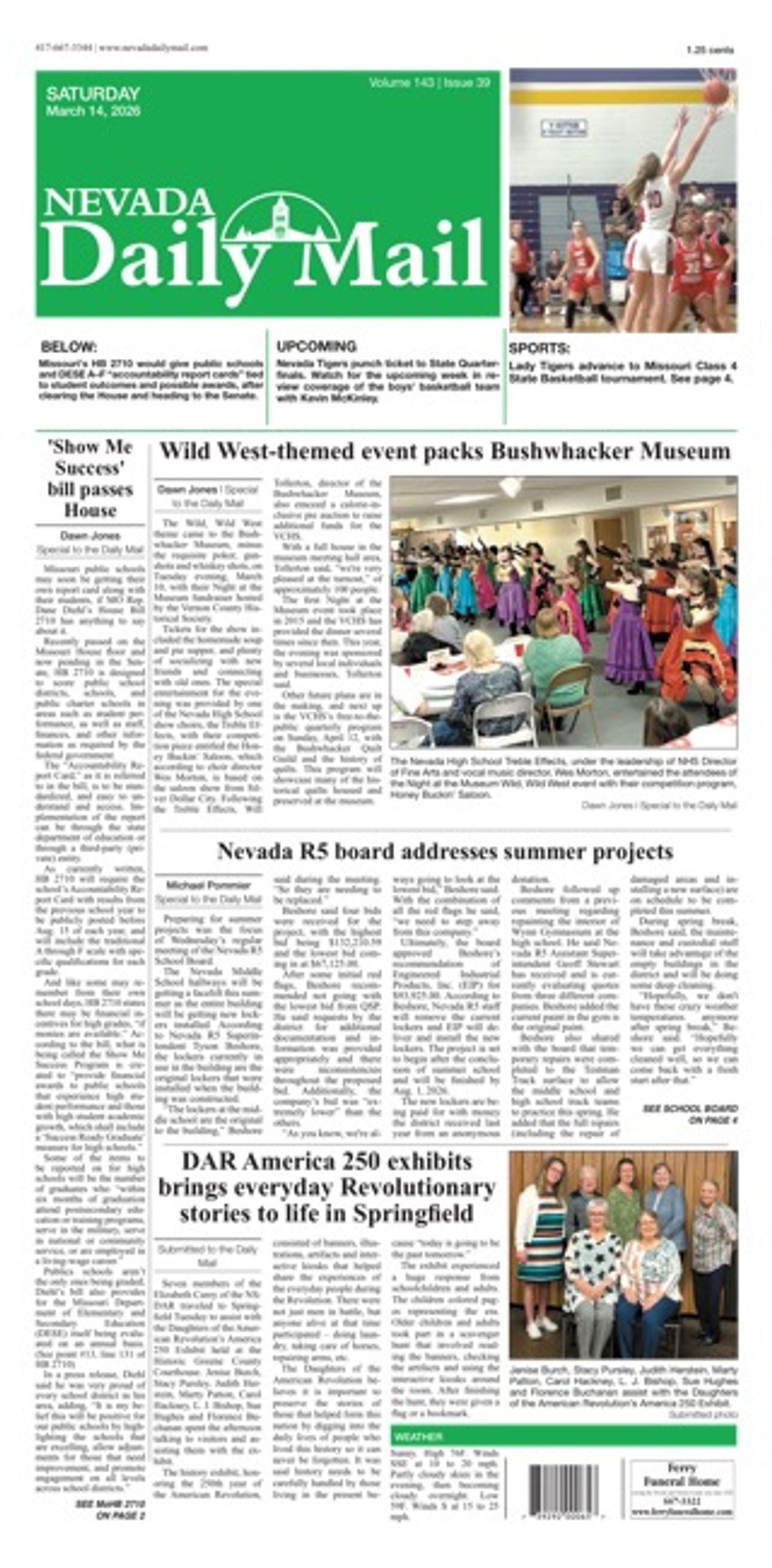 Saturday, March 14, 2026