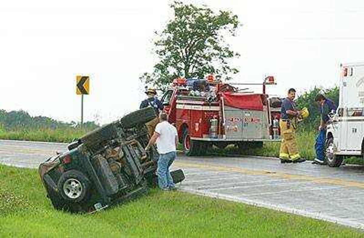 Driver walks away from rollover crash